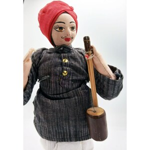 Doll Musical Instrument 9.5 Vintage Dolki Tuntuna India Christa Seva ...
