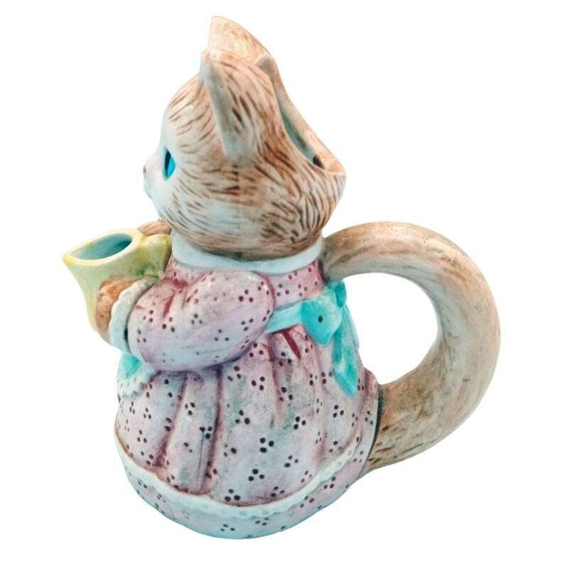 Avon Ceramic Cat Creamer Pitcher Hand Painted 5 Inch Collectible Decor ...