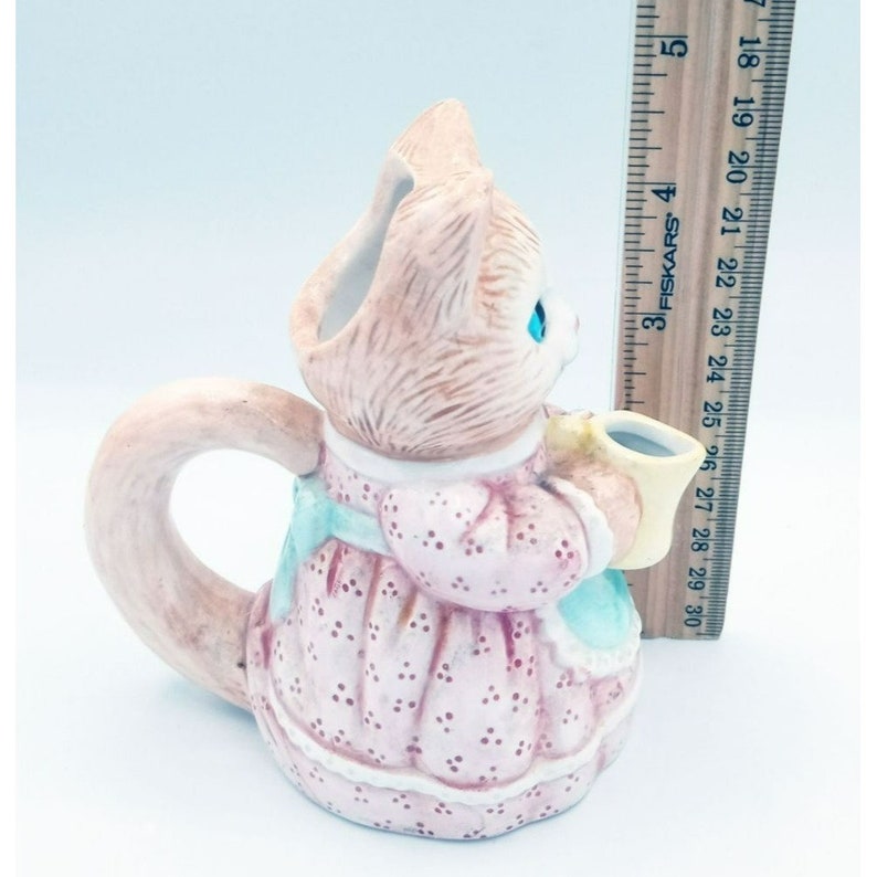 Avon Ceramic Cat Creamer Pitcher Hand Painted 5 Inch Collectible Decor ...
