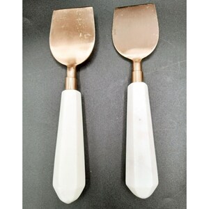 Marble Handled Brass Toned Cheese Knives Charcuterie Set of 5 India ...