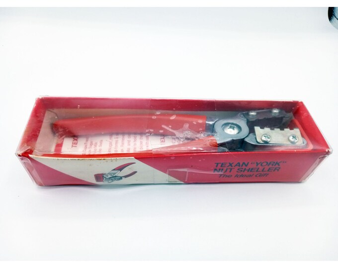 Texan York Nut Sheller Vintage Nutcracker Red Handles Kitchen Tool 7 ...