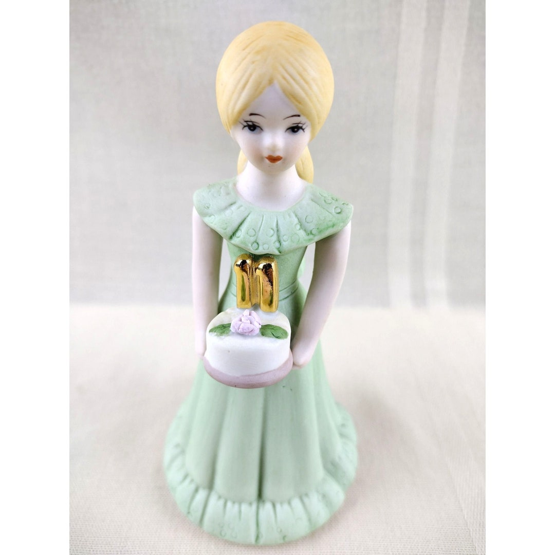 Vintage 1981 Enesco Growing up Birthday Girls Eleven Blonde Porcelain ...