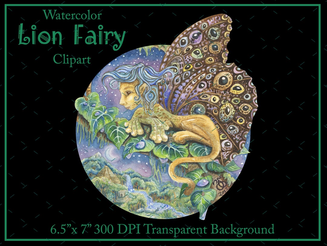 Fairy Clipart - Lion Fairy Clipart - Mythical - Surreal - Imaginative ...