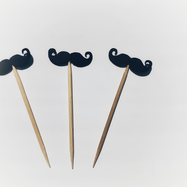 Mustache Cupcake Topper - Etsy