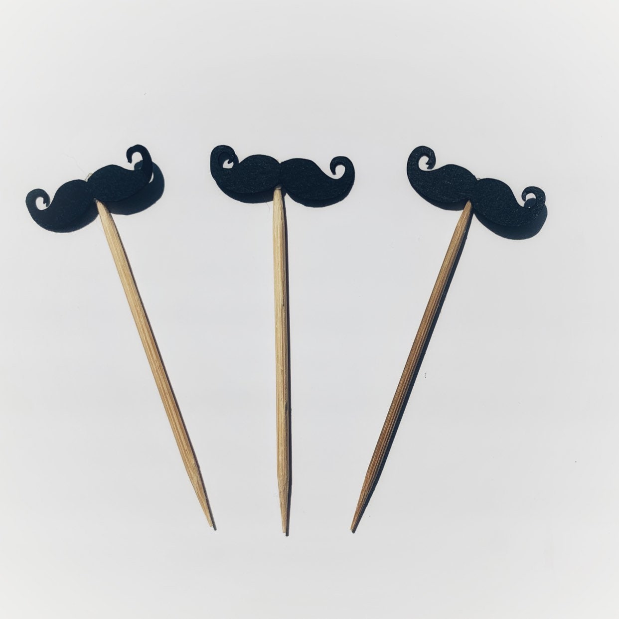 12 Mustache Cupcake Topper Mustache Cut Outs Mustache | Etsy