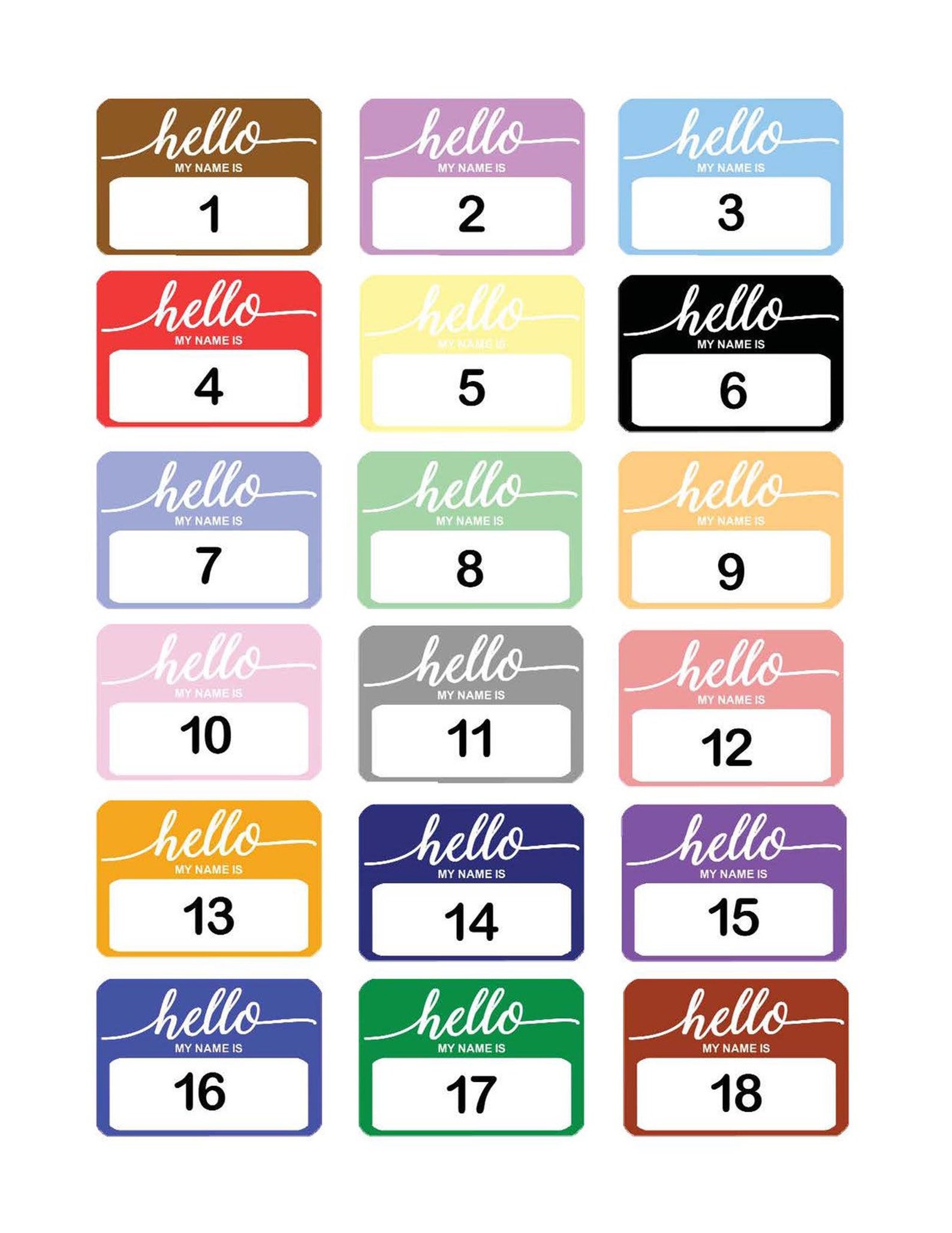 Hello My Name is Sticker Baby Announcement Baby Introduction Custom ...