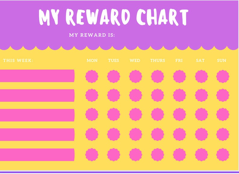 Reward Chart - DIGITAL DOWNLOAD - Etsy