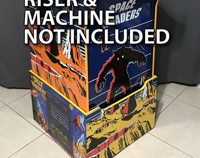 Arcade1up Cabinet Riser Graphics - Space Invaders Graphic Sticker Decal ...