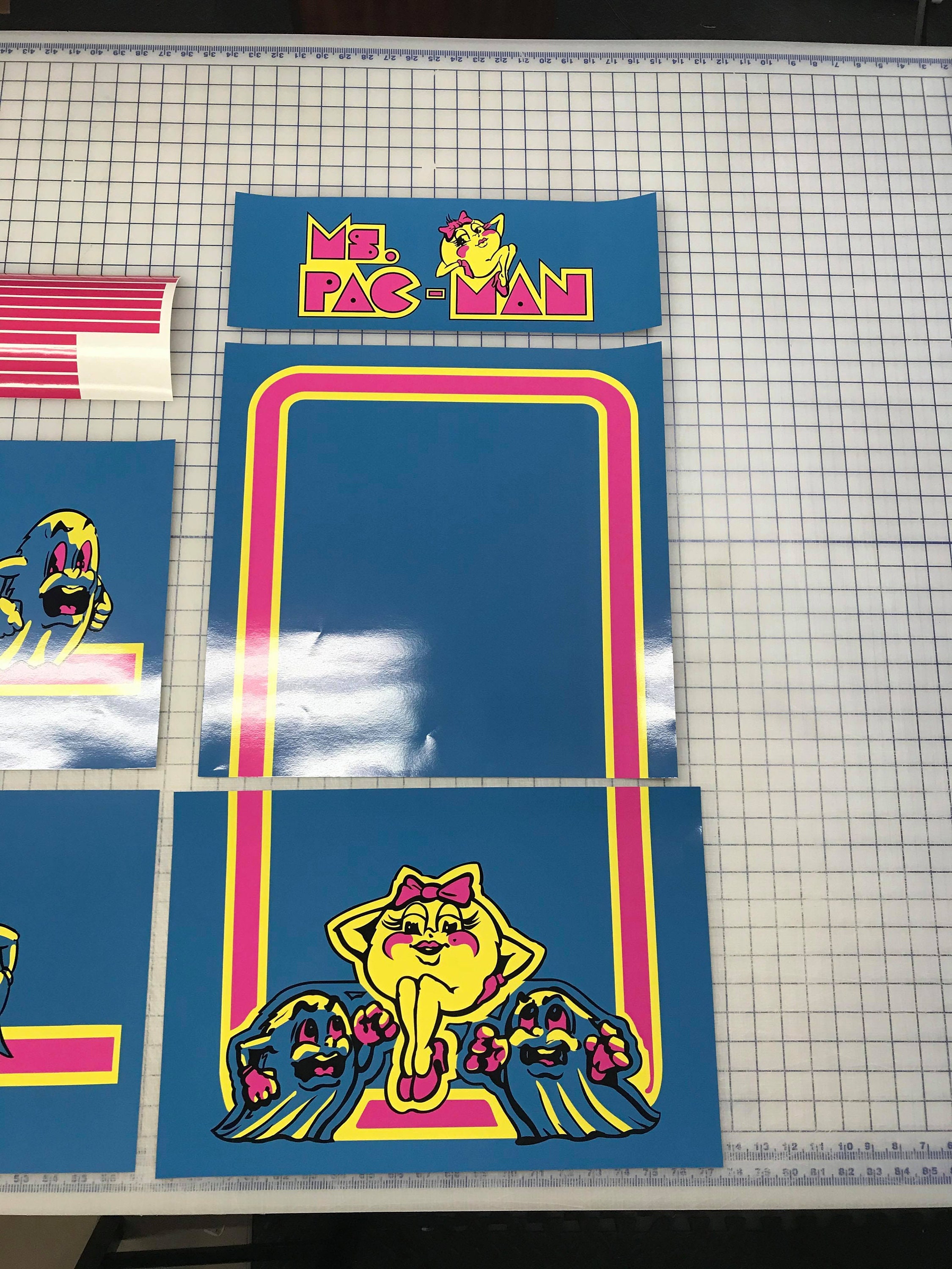 Arcade1up Cabinet Riser Graphics Ms. Pac-man Ms. Pacman - Etsy