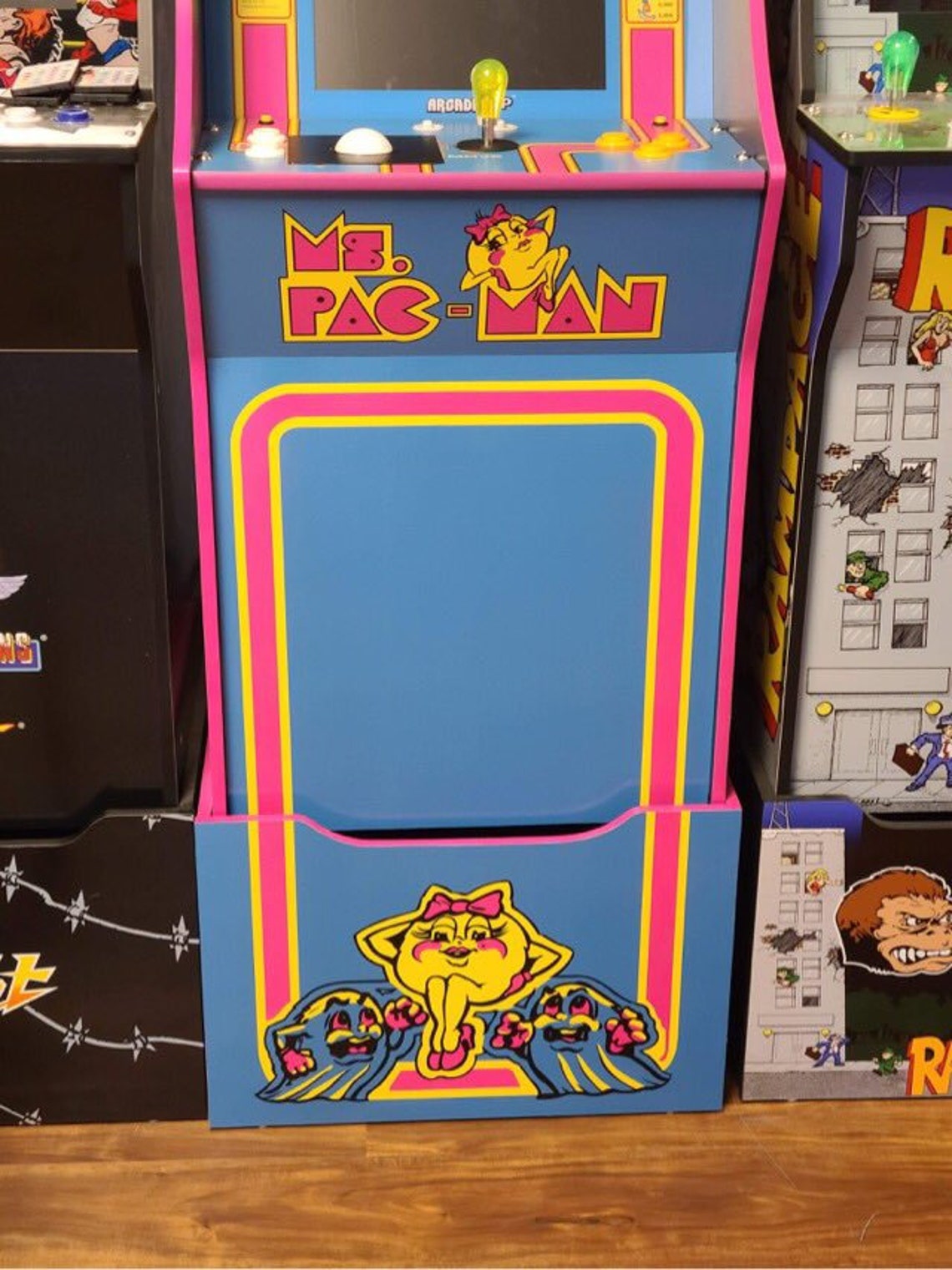 Arcade1up Cabinet Riser Graphics Ms. Pac-man Ms. Pacman - Etsy