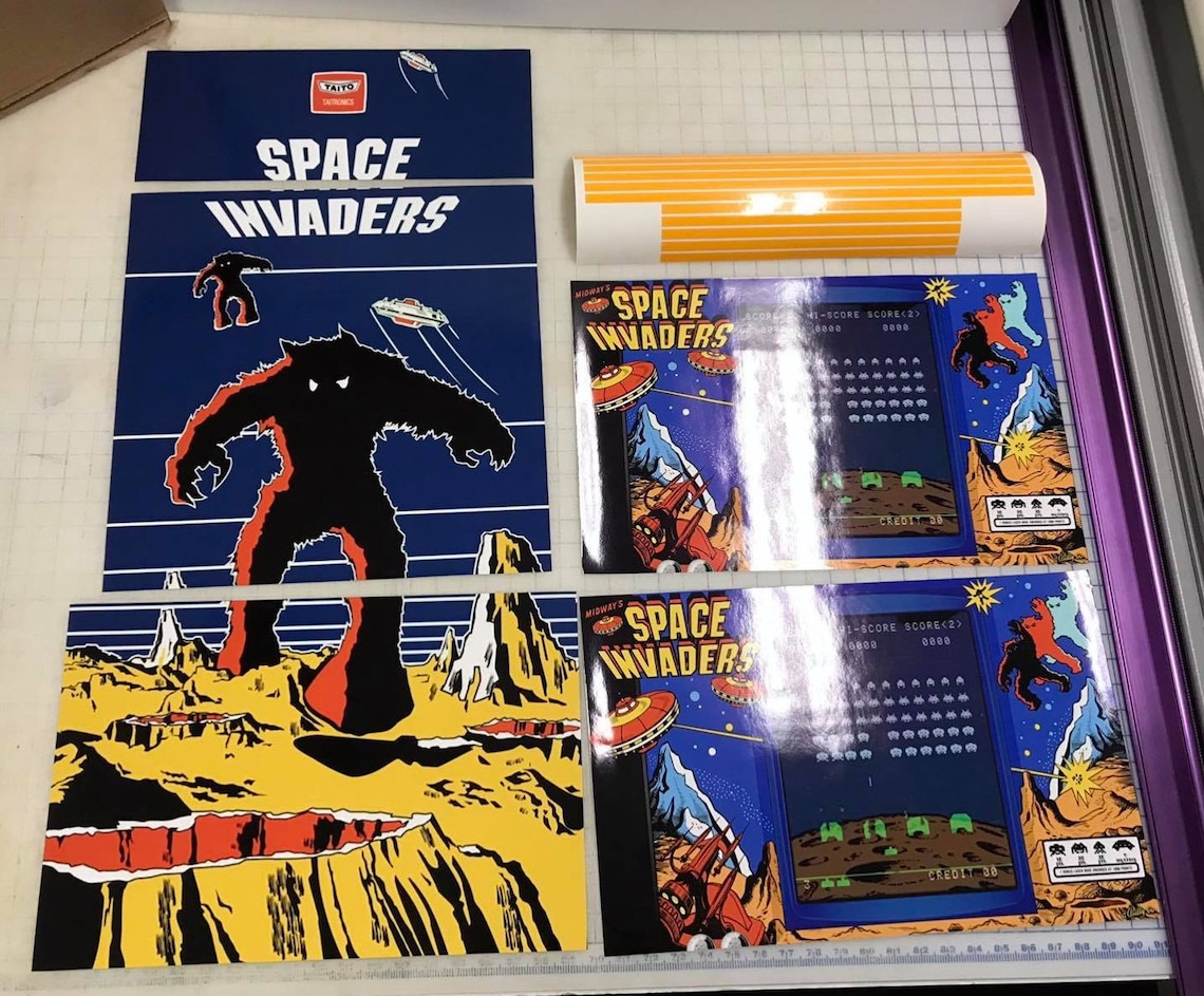 Arcade1up Cabinet Riser Graphics Space Invaders Graphic - Etsy