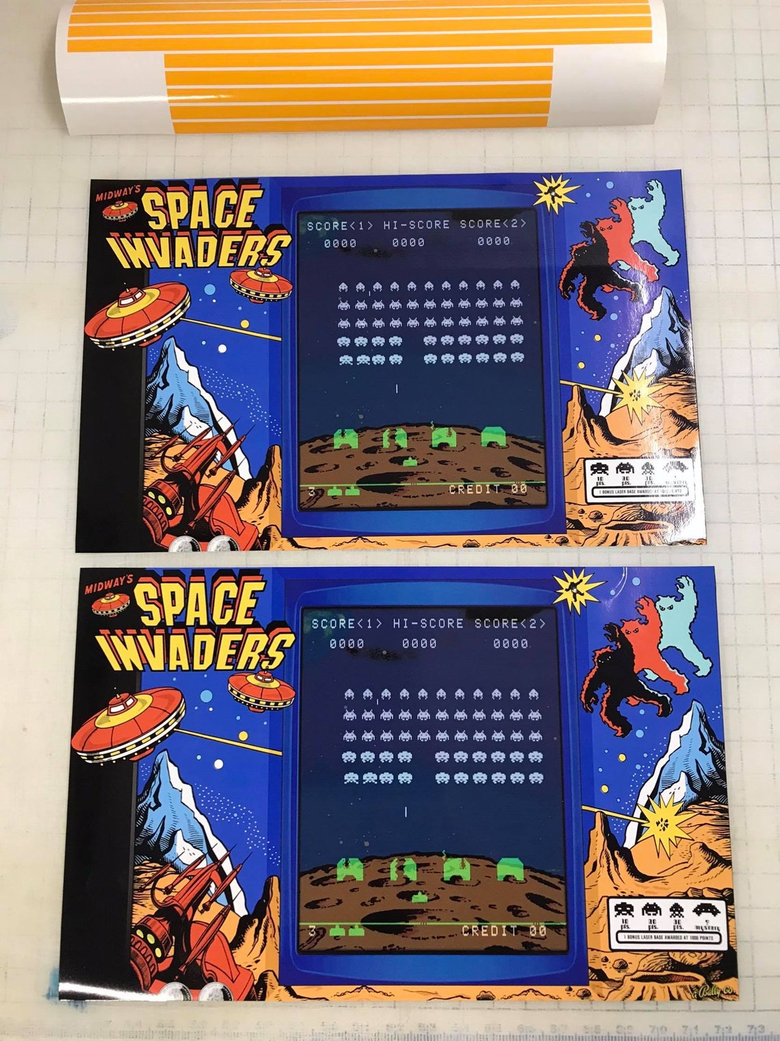 Arcade1up Cabinet Riser Graphics Space Invaders Graphic - Etsy