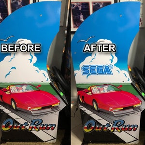 Arcade1up Cabinet Graphics - Outrun Out Run Steering Wheel Graphic ...