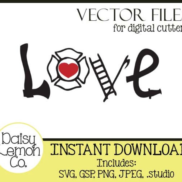 Love Firefighter - Etsy