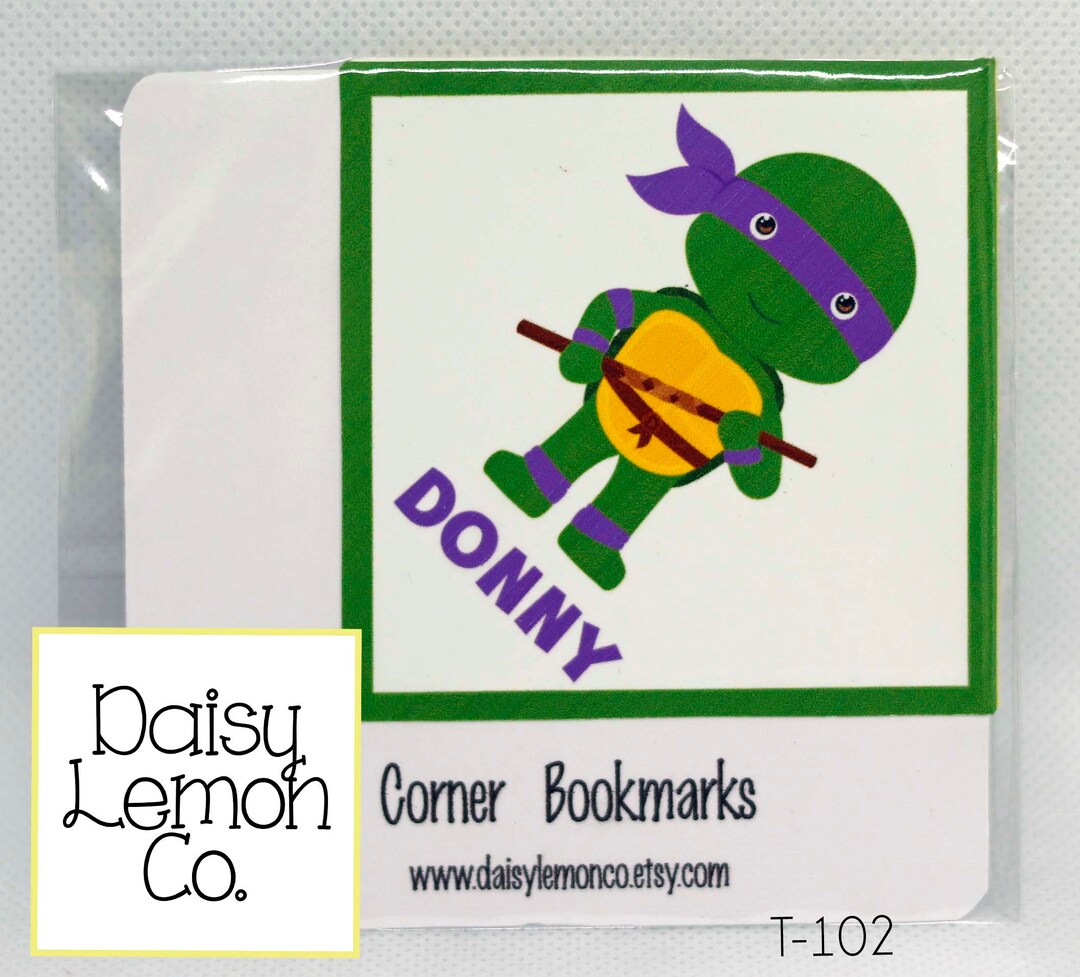 TMNT Corner Bookmarks, Unique, Booklover Gift, Ninja Turtles, Donny ...