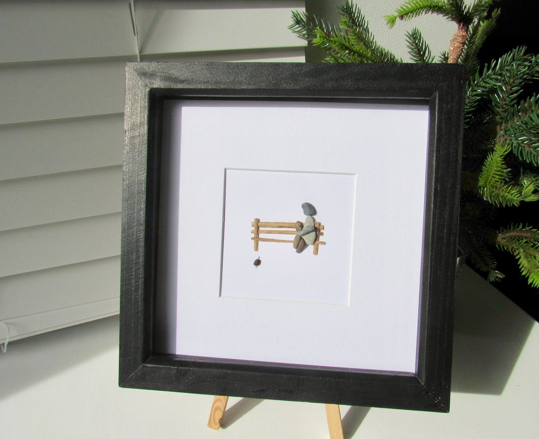 Love of Reading Pebble Art Picture Family Pebble Picture Art - Etsy