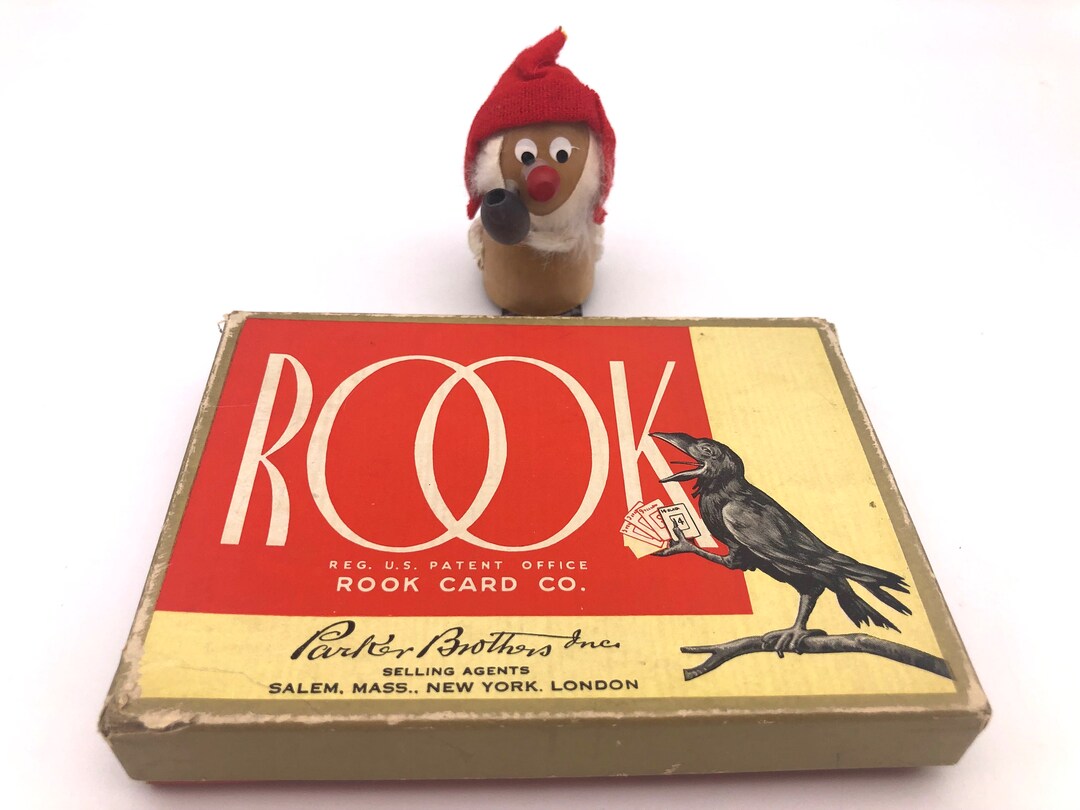 Vintage Rook Card Game - 1940s - Parker Brothers - Laughing Crow - 1943 ...