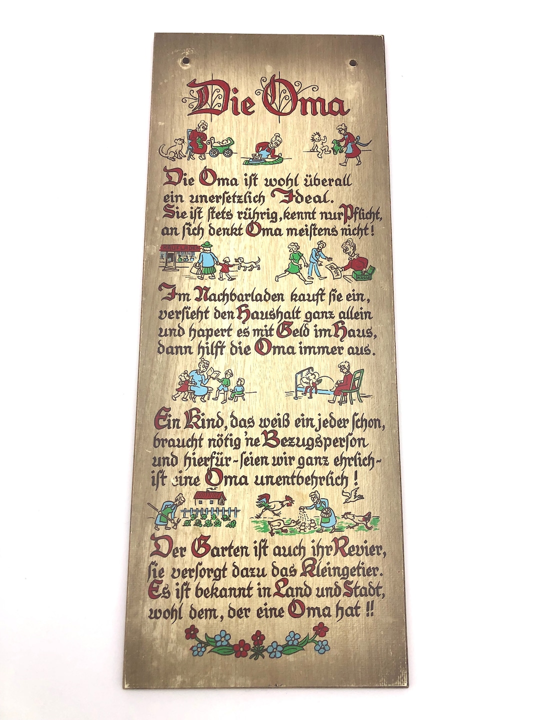 Die Oma Vintage German Grandmother Sign Kitchen Kitsch - Etsy