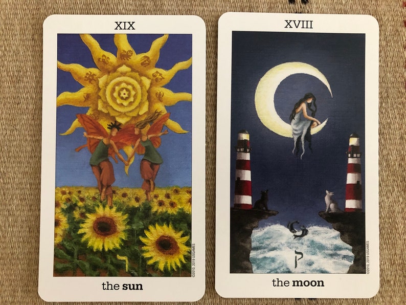Sun And Moon Tarot Deck Tarot Tarot Cards Us Games Etsy