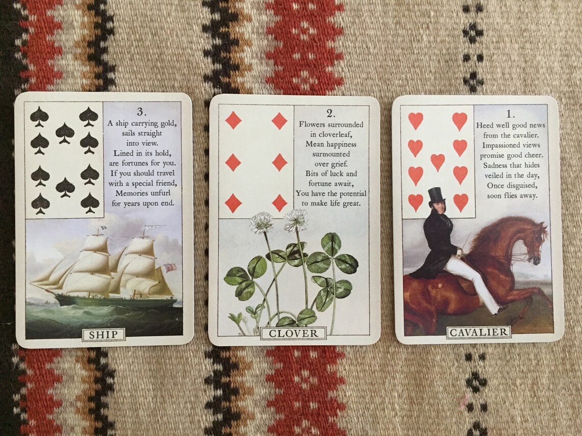 BLUE BIRD LENORMAND Fortune telling cards Tarot Cards Deck | Etsy