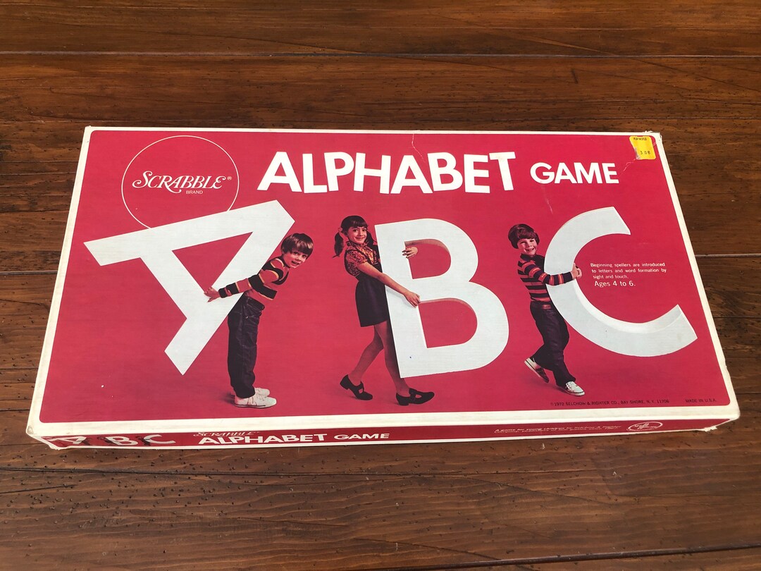 Vintage Alphabet Game by Scrabble - ABC - 1972 Learn to Read and Spell ...