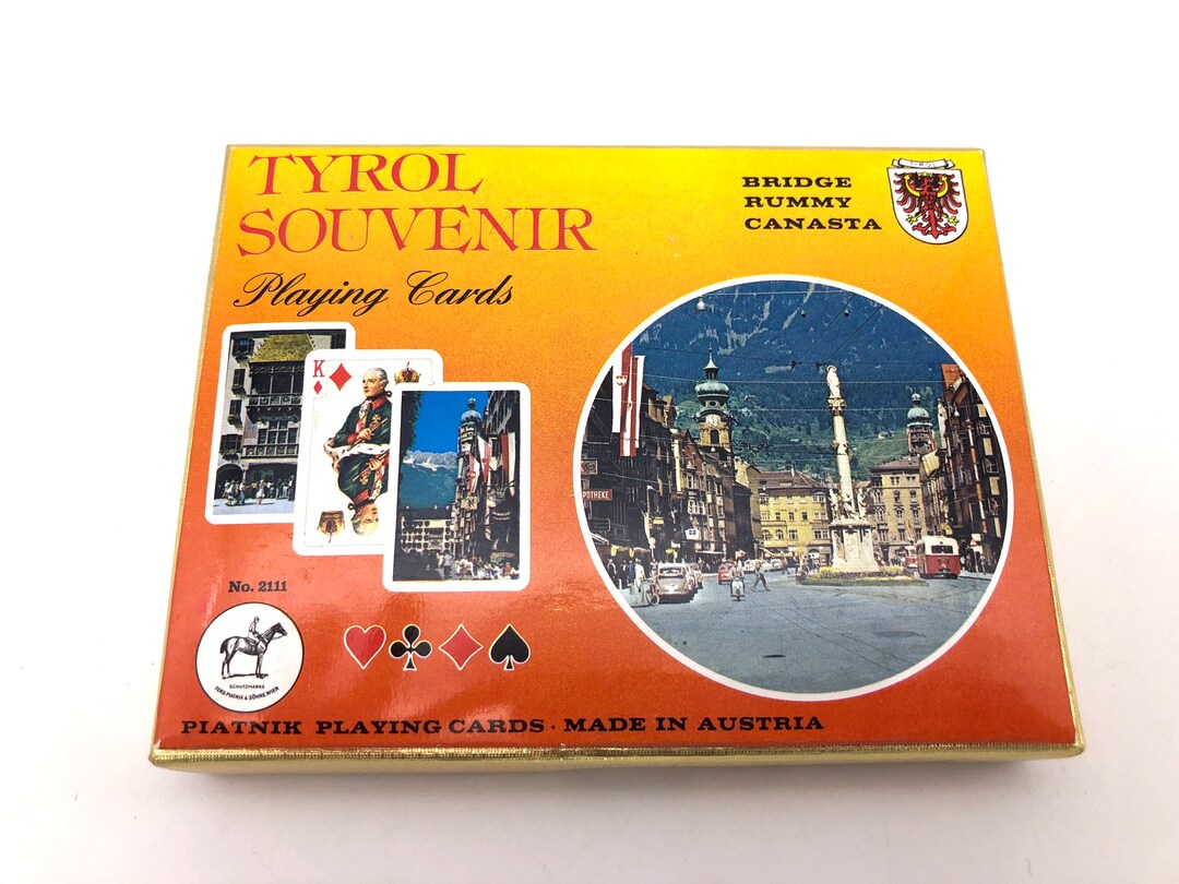 Vintage Tyrol Piatnik Playing Cards, Made in Austria Tyrol Souvenir ...