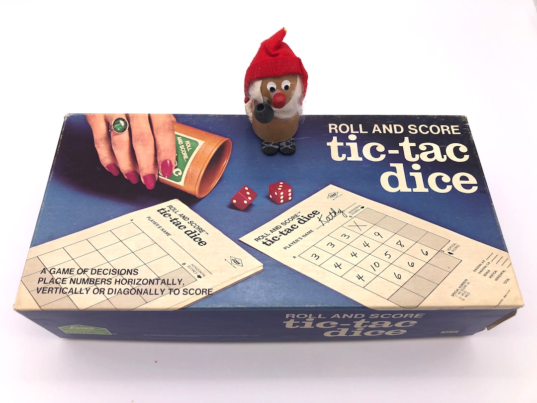 Vintage Tic Tac Dice Game Roll and Score 1975 Game of Reasoning and ...