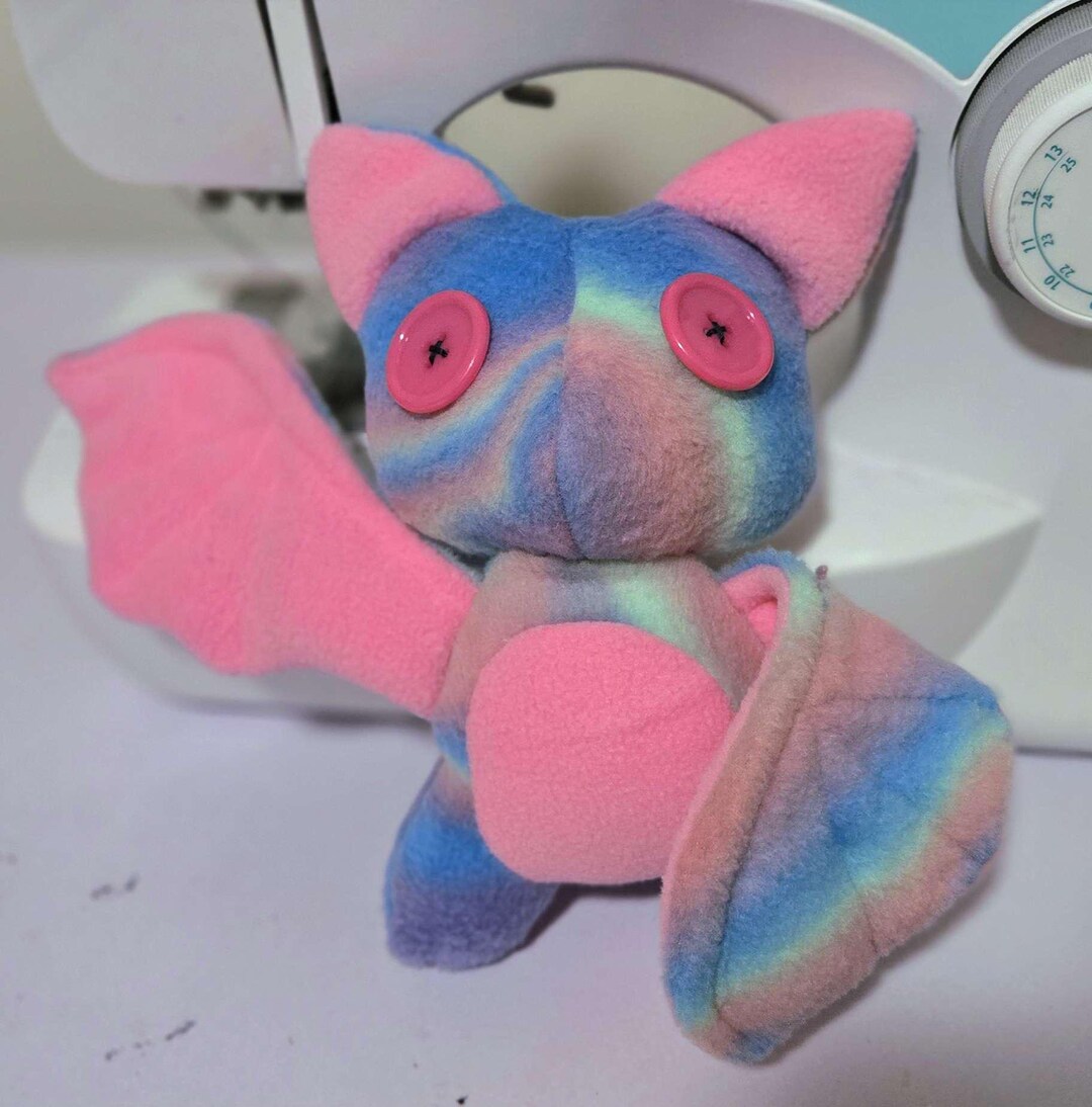 Trippy Bat Plushie - Stuffed Animal Plush Toy [premade] - Etsy