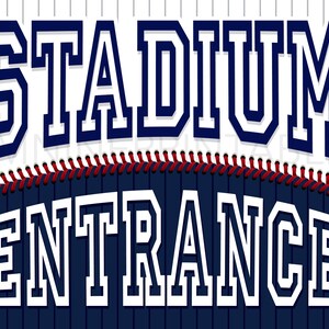 Baseball Party Sign Printables STADIUM ENTRANCE Sign - Etsy