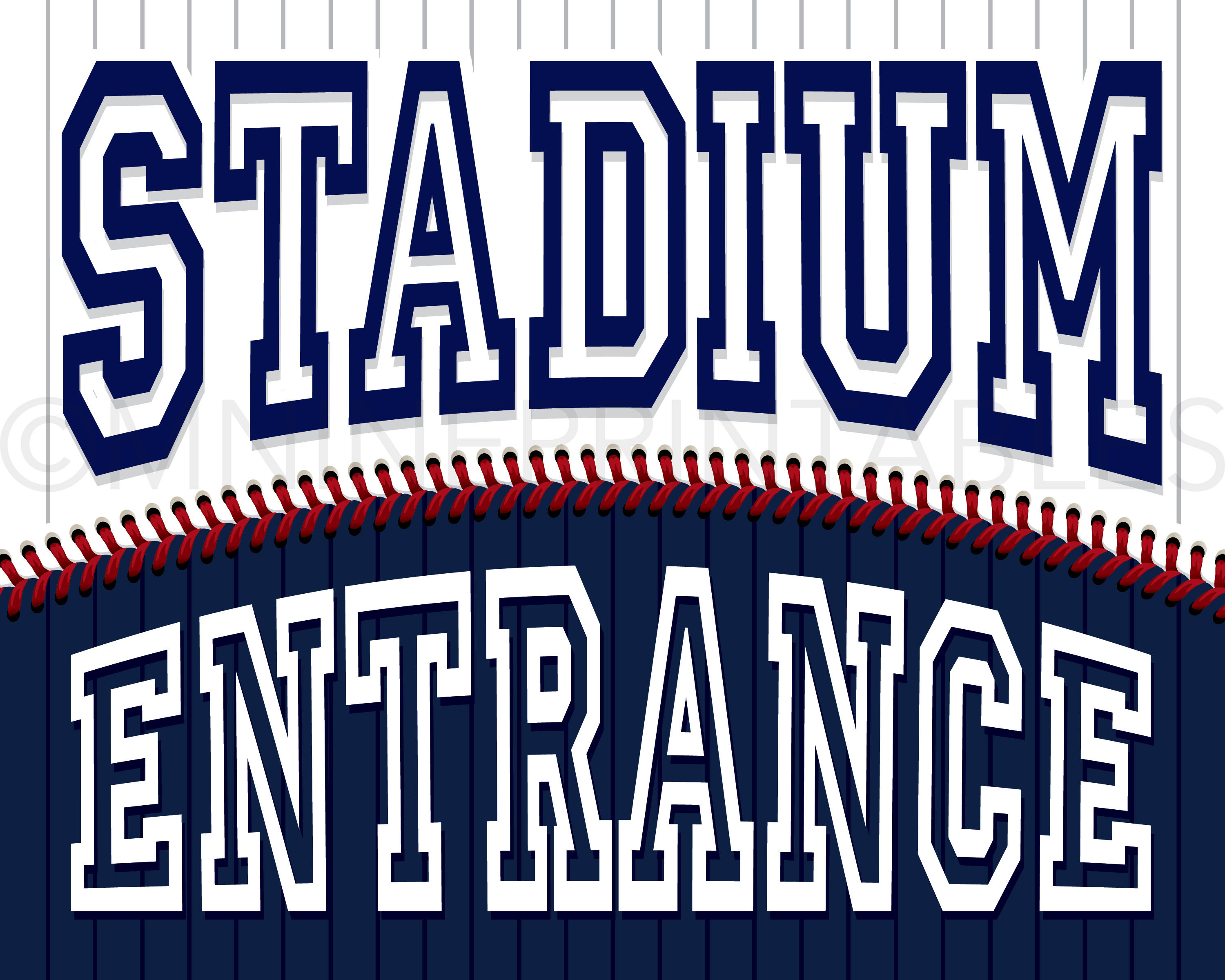 Baseball Party Sign Printable, Stadium Entrance Sign, Baseball Birthday ...