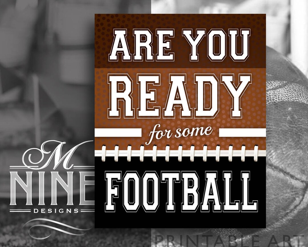 Football Party Sign Decorations, Are You Ready for Some Football Sign ...