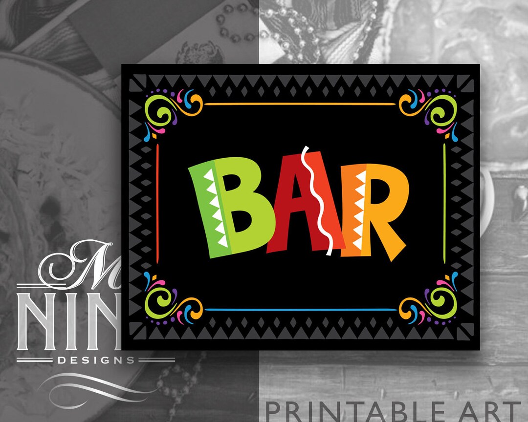 Fiesta Party Bar Sign, Fiesta Wedding Party Decorations, Cantina Sign ...