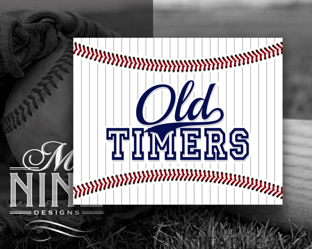 Baseball Party Sign Printables, Baseball Old Timers Sign Download ...