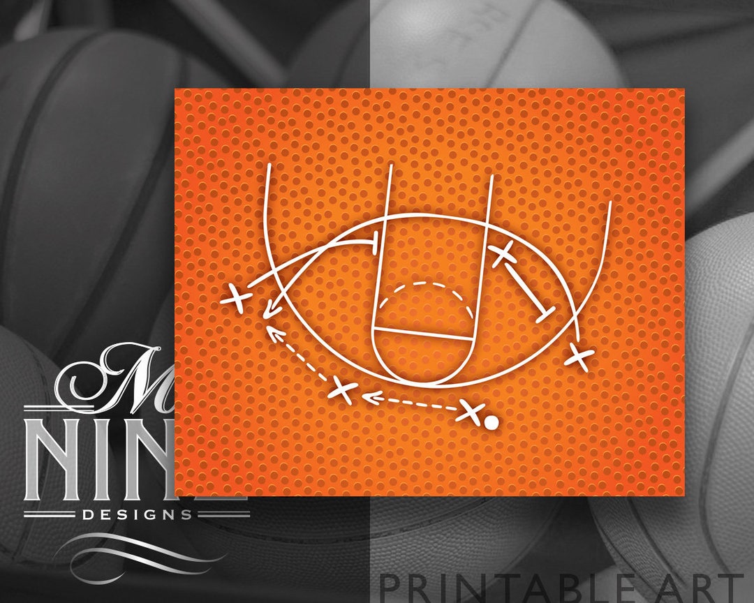 Basketball Wall Art Printables | Basketball Playbook Printable ...