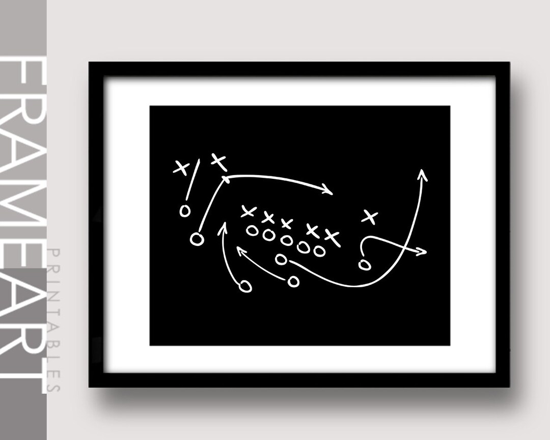 Printable Frame Art FOOTBALL PLAYBOOK, Football Print, Sports Wall ...