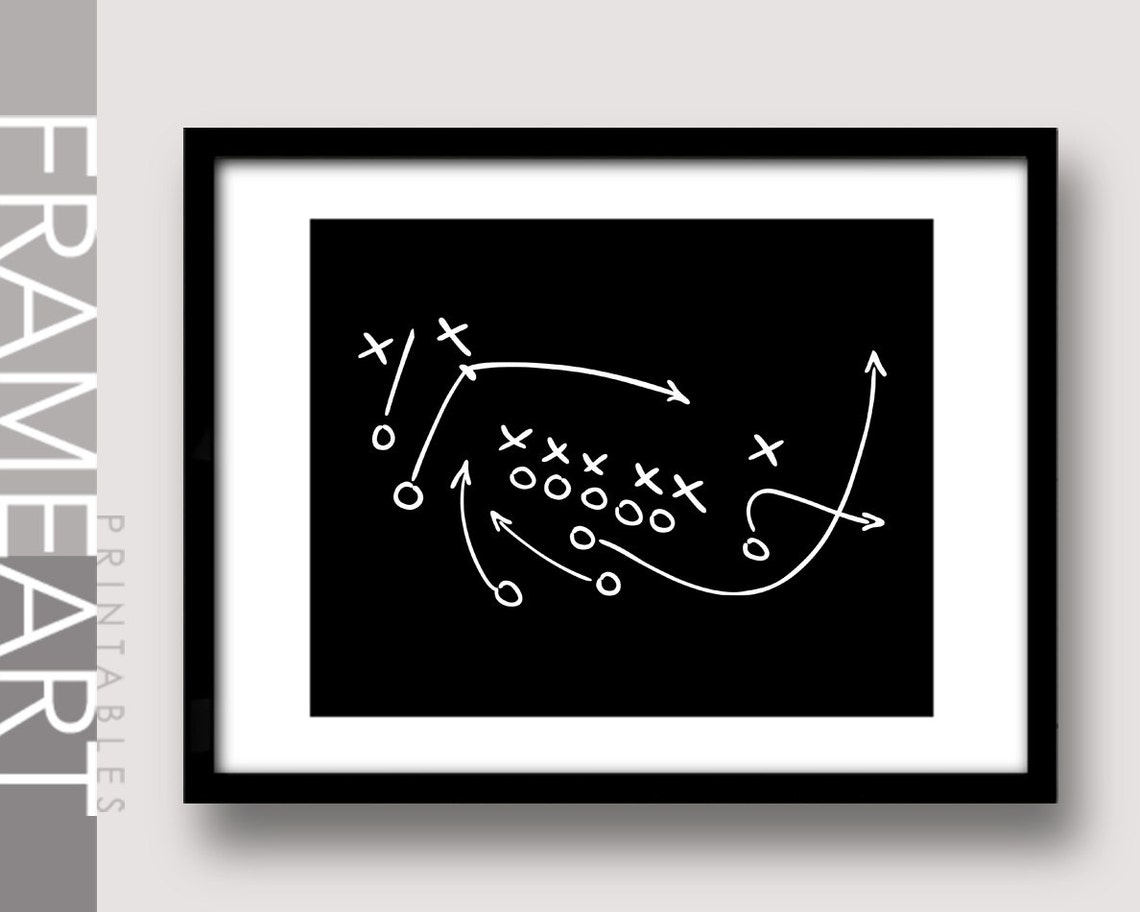 Printable Frame Art FOOTBALL PLAYBOOK Football Print Sports - Etsy