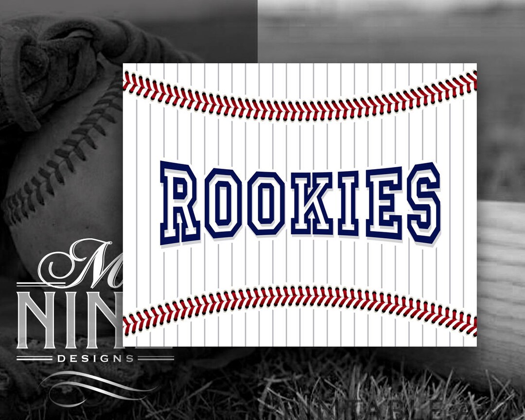 Baseball Party Sign Printables Baseball ROOKIES Sign Downloads Sports ...