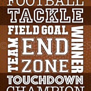 Football Sign Printables | Football Words Printable Art | Digital ...
