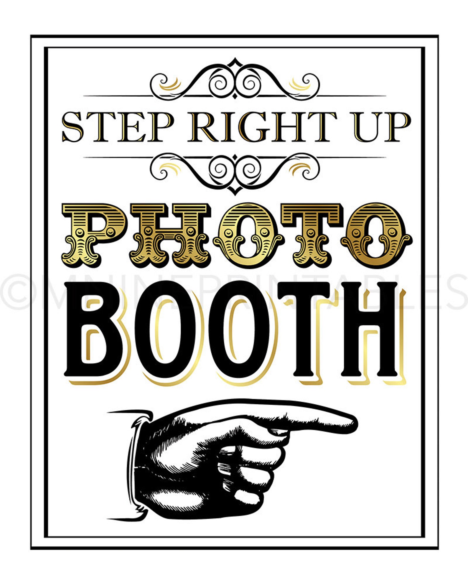 Party Printable step Right up PHOTO Booth - Etsy
