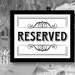 Party Printable "reserved" Sign Vintage Party Signs, Gatsby Party ...