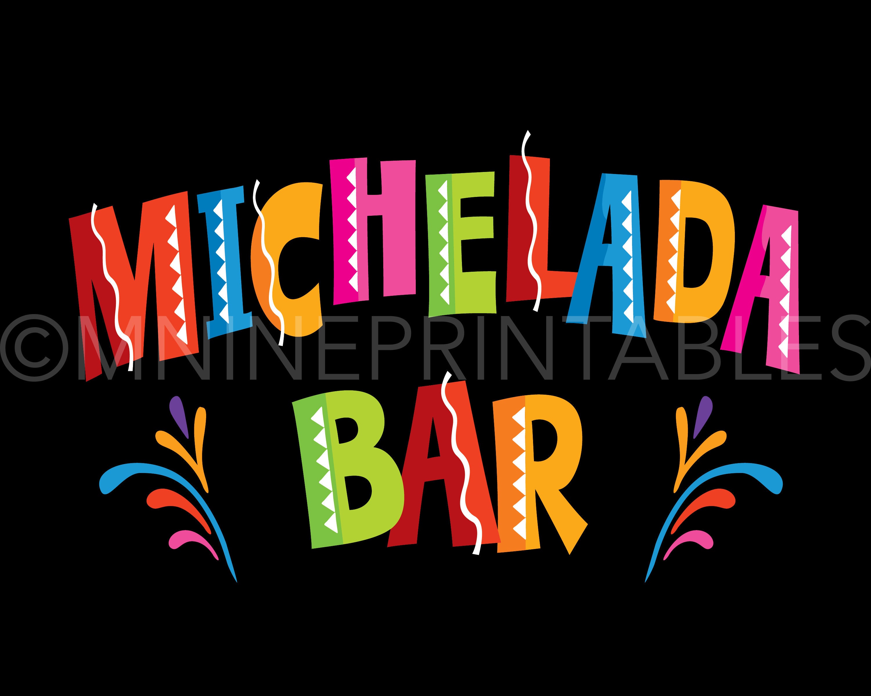 MICHELADA BAR Printable Sign Art Fiesta Party Signs - Etsy México