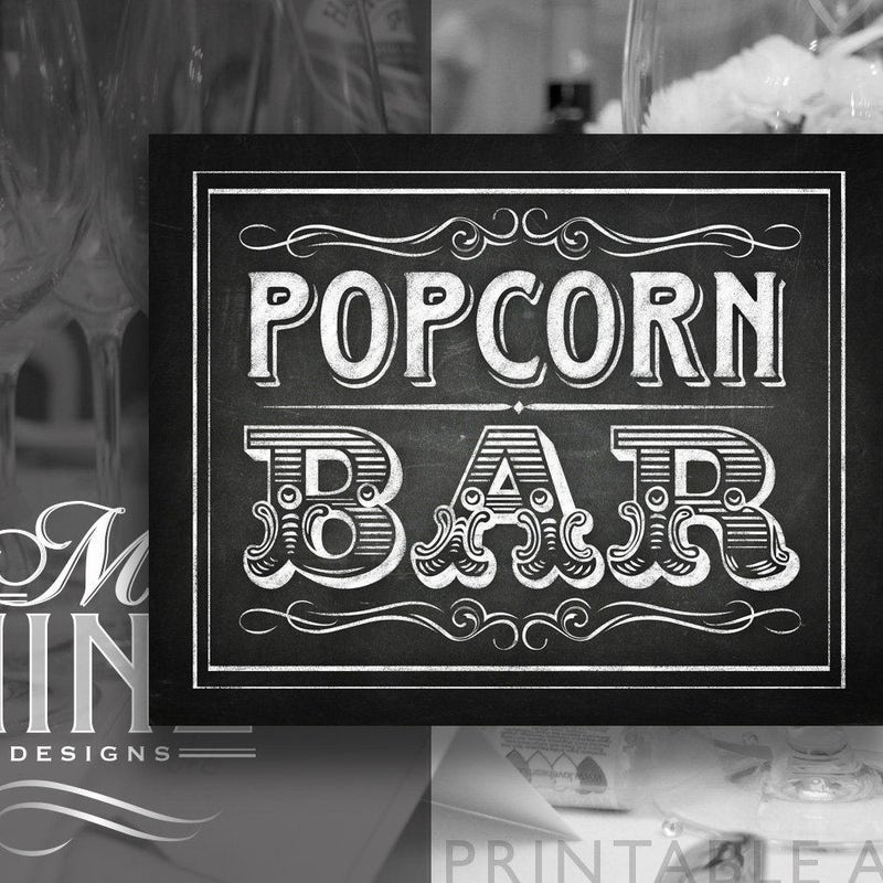 Popcorn Sign - Etsy