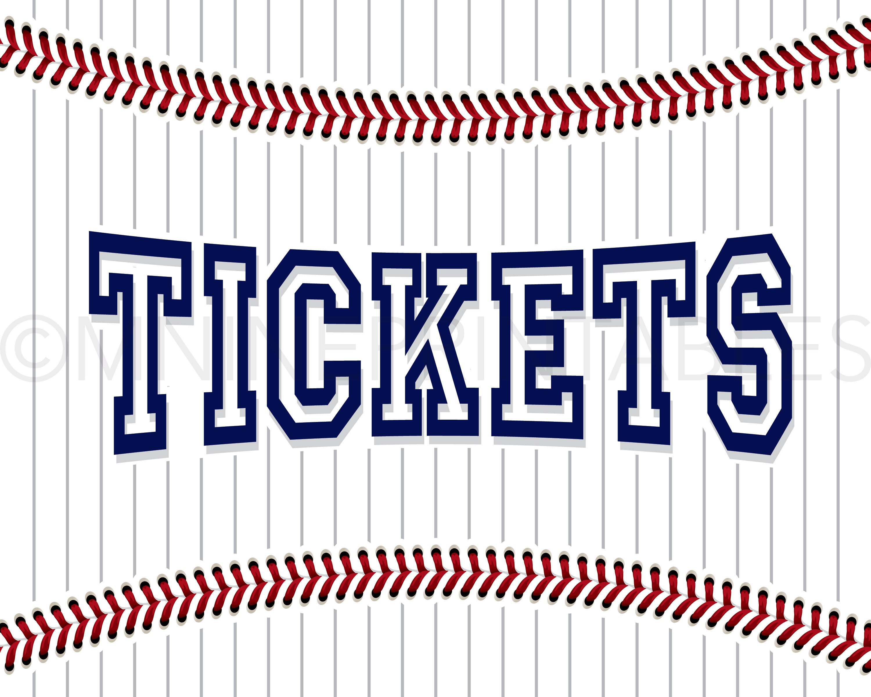 Baseball Party Sign Printables Baseball TICKETS Sign | Etsy