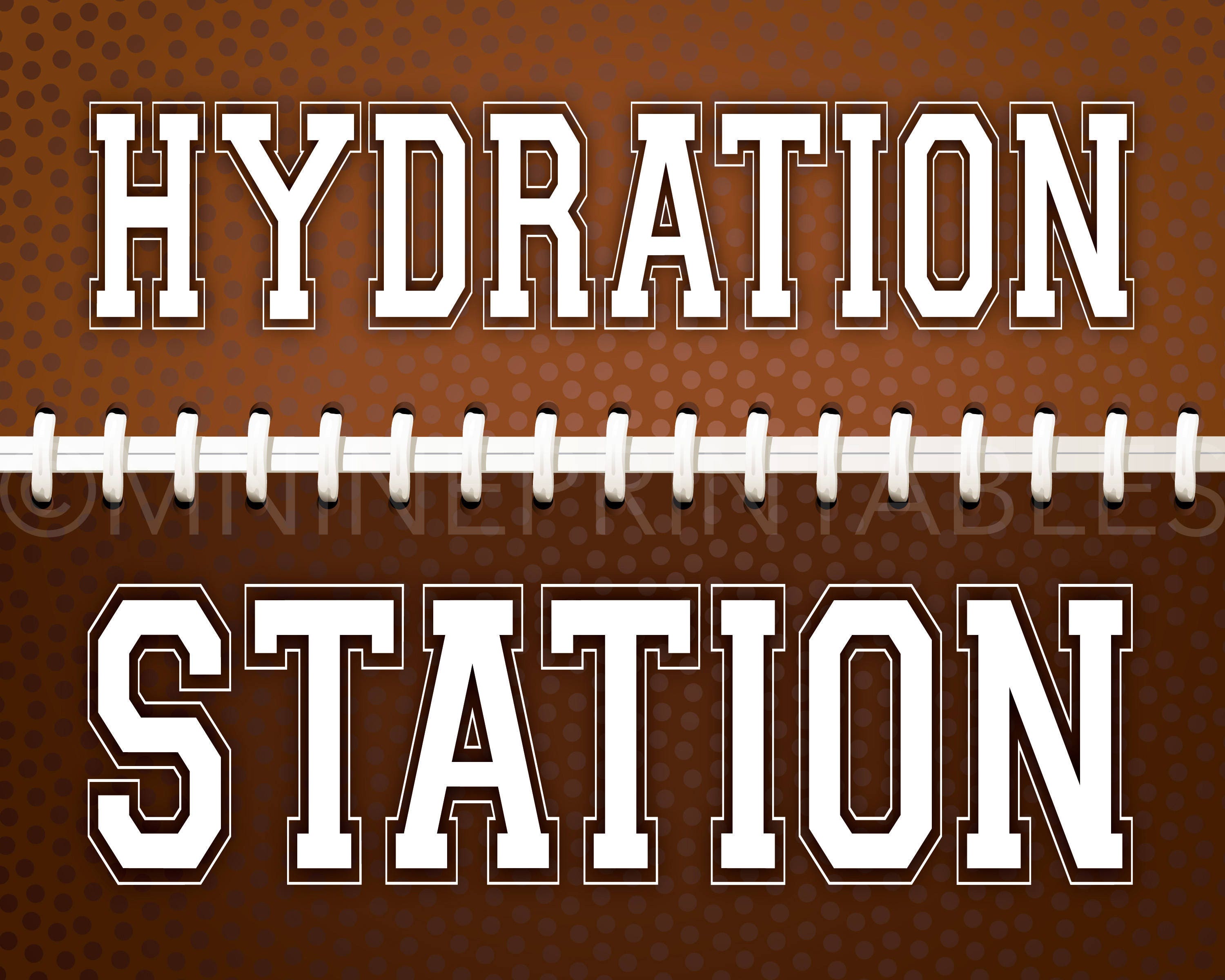 Hydration Station Sign Printable, Football Party Sign Decorations ...