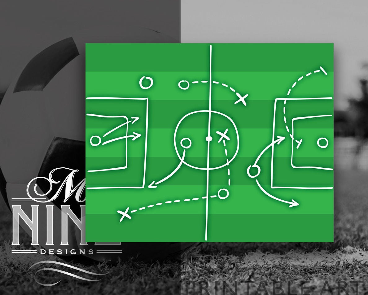 Soccer Party Printables | Soccer Playbook Printable | Soccer Prints ...