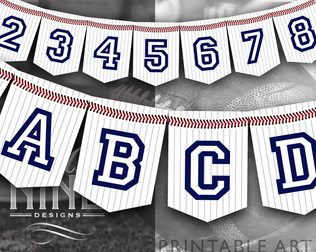 Baseball Party Banner Printables | Baseball Banner Downloads | Sports ...