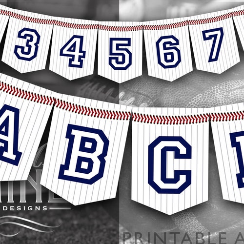Baseball Party Banner Printables Baseball Banner Downloads | Etsy
