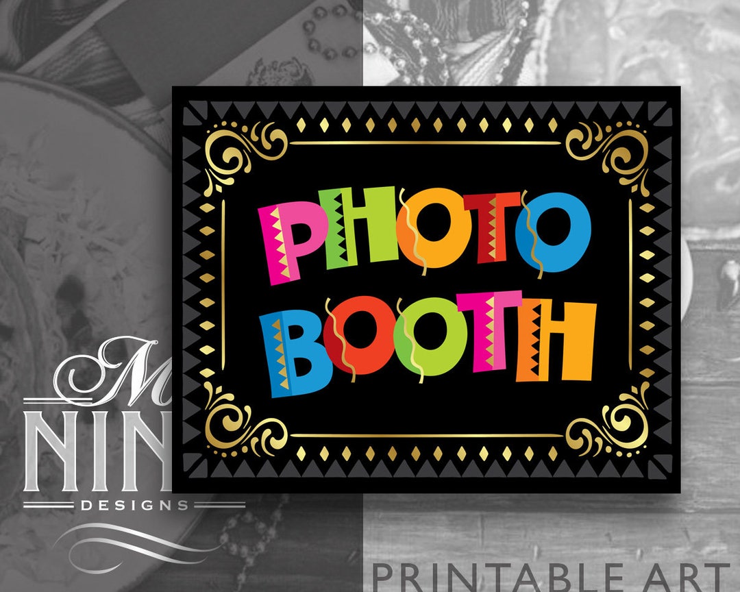 Fiesta Party Photo Booth Sign Printable, Fiesta Sign Download, Cinco De ...