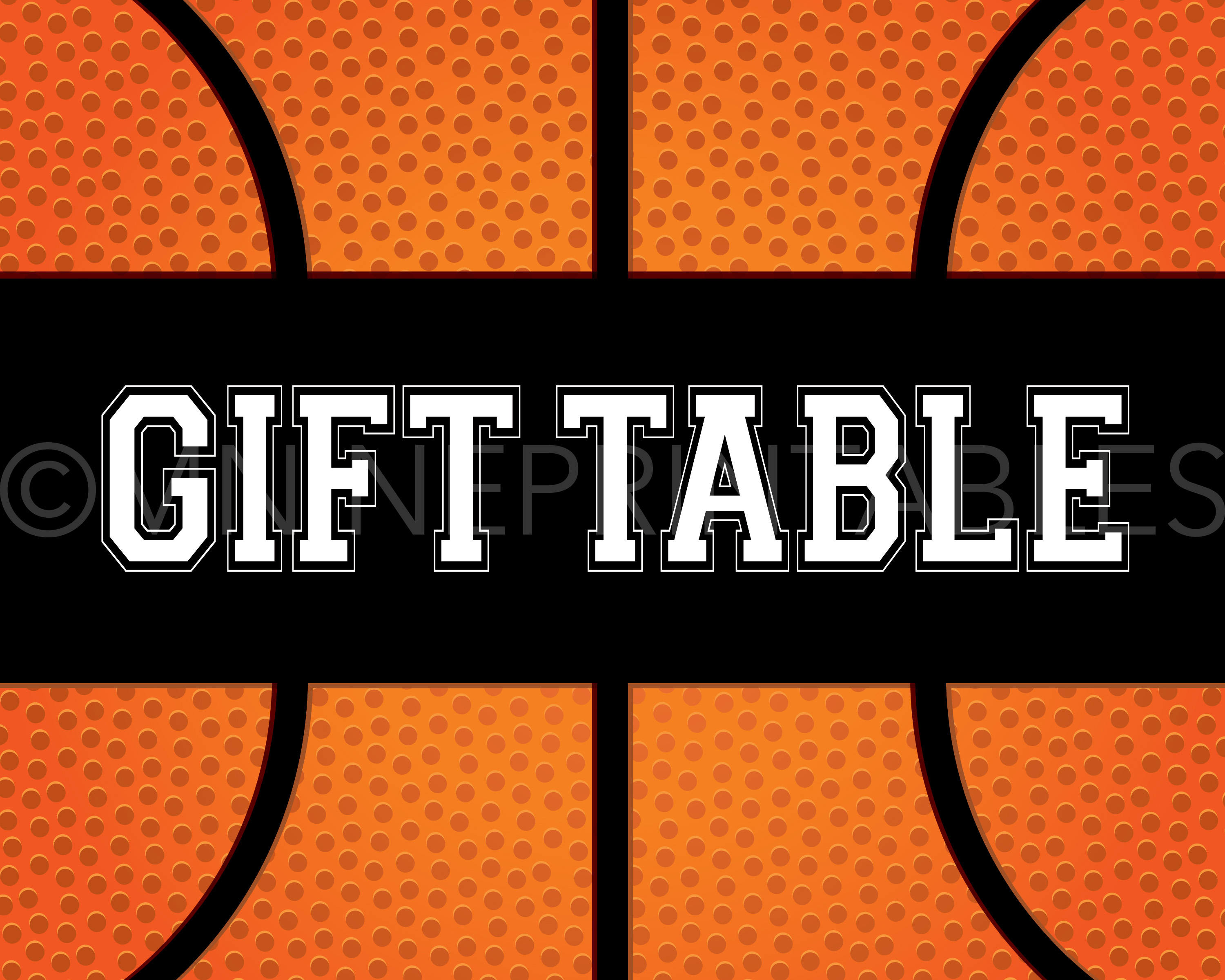 Basketball Party Sign Printables | GIFT TABLE Sign | Digital Downloads ...