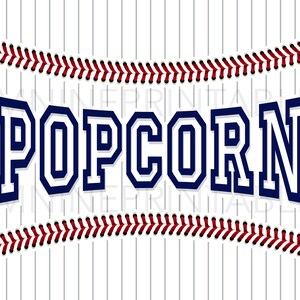 Baseball Party Sign Printables | POPCORN Sign | Digital Downloads ...